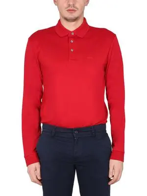 BOSS Polo With Logo Embroidery - Red