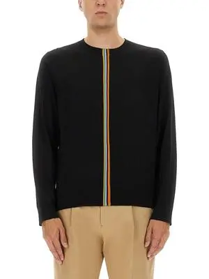 Paul Smith Striped Jersey Top - Black
