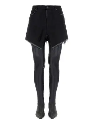 Balenciaga Mini Cut-up Skirt - Black