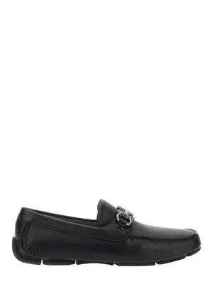FERRAGAMO Gancini Moccasin - Black