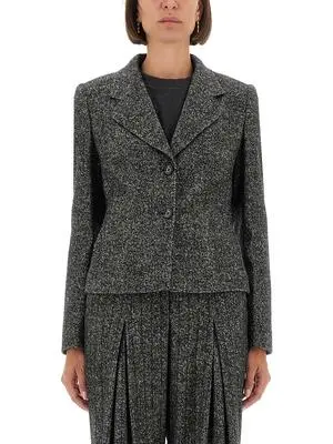 Dolce & Gabbana Single-breasted Wool-blend Jacket - Grey