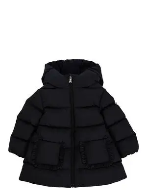 Moncler Logo Jacket With Hood - Black