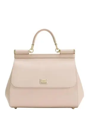 Dolce & Gabbana Sicily Large Handbag - Nude