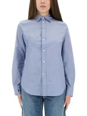 Ralph Lauren Shirt With Embroidered Logo - Baby Blue
