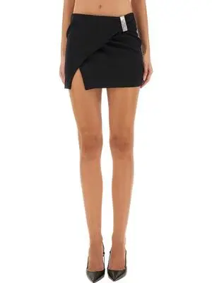 Attico Mini Crossover Skirt - Black