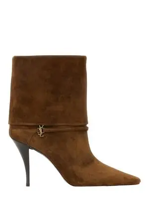 Saint Laurent Niki Ankle Boots - Brown