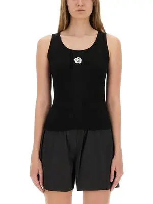 Kenzo Tank Top With Embroidery - Black