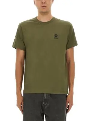 Belstaff T-shirt With Logo Patch - Green