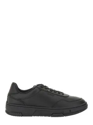 Hugo Low Top Sneaker With Zigzag Detail - Black