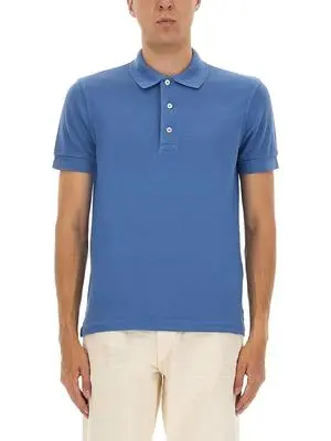 TOM FORD Pique Polo - Blue