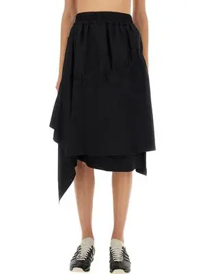 Y - 3 Asymmetrical Skirt - Black