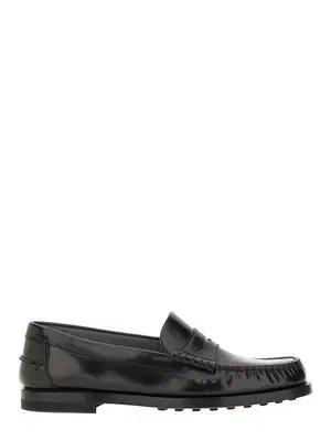 TOD'S Leather Loafer - Black