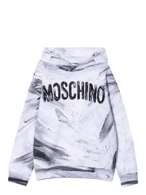 Moschino Cotton Hooded Sweatshirt - White