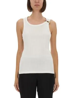 Jean Paul Gaultier Tank Top With Piercing - White