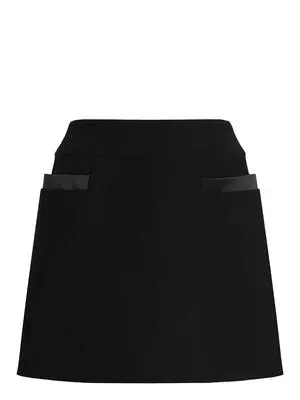 Dolce & Gabbana Double Crepe Basque Skirt - Black