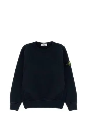 Stone Island Sweatshirt With Logo Patch - Black