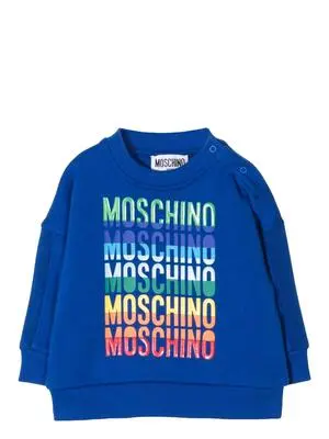 Moschino Cotton Logo Felpa - Blue