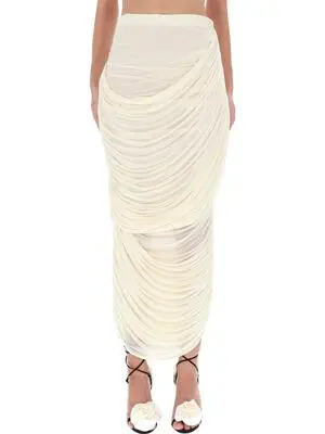 MAGDA BUTRYM Draped Midi Skirt