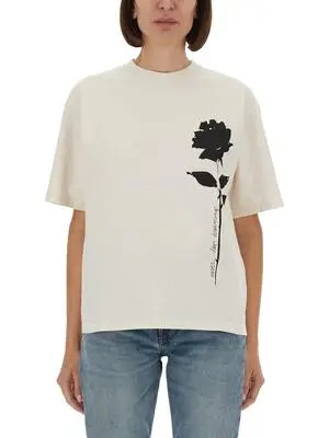 Golden Goose Journey' T-Shirt With Print White