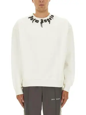 Palm Angels Printed Sweatshirt - White