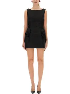 Magda Butrym Mini Dress With Rosehip Detail - Black
