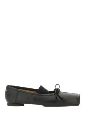 MAISON MARGIELA Leather Ballerinas - Black