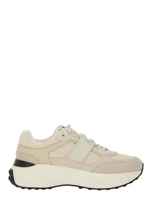 TOD'S Fabric And Suede Sneakers - Beige