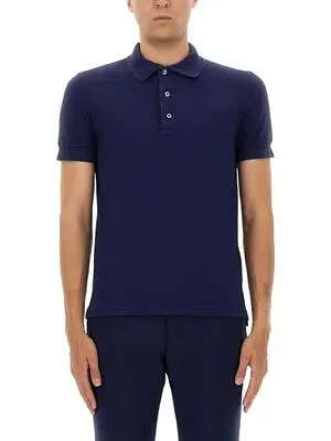 TOM FORD Pique Polo - Blue
