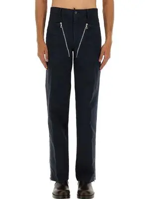 Dries Van Noten Double Zipper Trousers - Blue