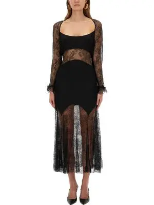 Nina Ricci Long Lace Dress - Black