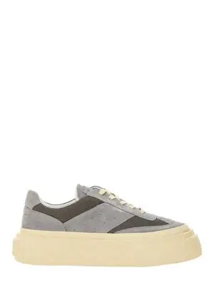 MAISON MARGIELA Leather Low-top Sneaker - Grey