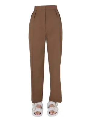 Marni Virgin Wool Trousers - Brown
