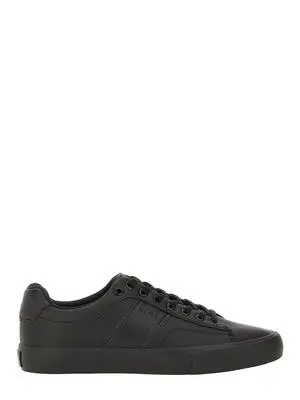 BOSS Leather Low Top Sneaker Black