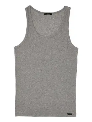 TOM FORD Tank Top With Logo Grey