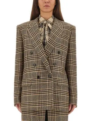 Saint Laurent Silk And Cashmere Jacket - Beige