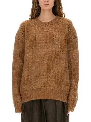 Saint Laurent Thick Knit Pullover - Beige