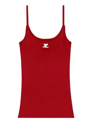 COURREGES Reedition Knit Tank Top - Red