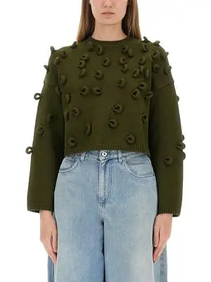 JW Anderson Loop Cropped Jersey - Green