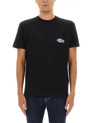 Dsquared2 T-shirt With Pocket And Logo - Black