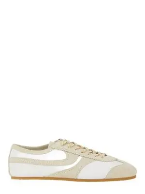 Dries Van Noten Leather And Suede Sneakers - White