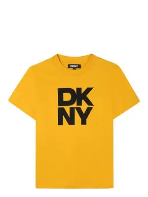 Dkny T-shirt With Logo - Gold