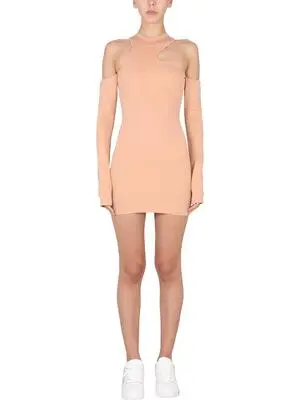 Off-White Mini Dress - Brown