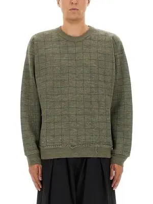 MAISON MARGIELA Worn Effect Sweatshirt - Green
