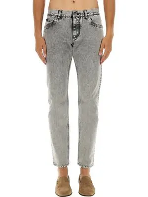 Dolce & Gabbana Regular Fit Cotton Pants - Grey