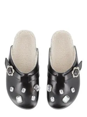 Marc Jacobs Embellished Slippers - Black