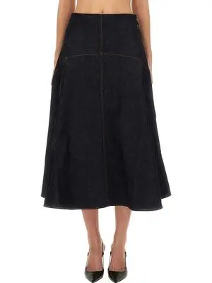 Jacquemus De-nîmes Triangle Denim Skirt - Blue