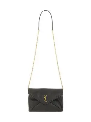 Saint Laurent Clutch With Chain - Black
