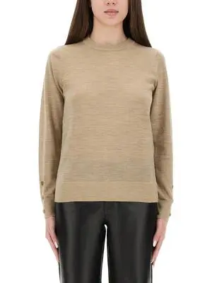 Michael Kors Merino Wool Crewneck Sweater - Beige