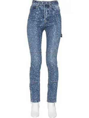 MSGM Skinny Fit High-rise Jeans - Blue