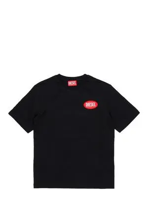 DIESEL T-shirt With Patched Logo - Black